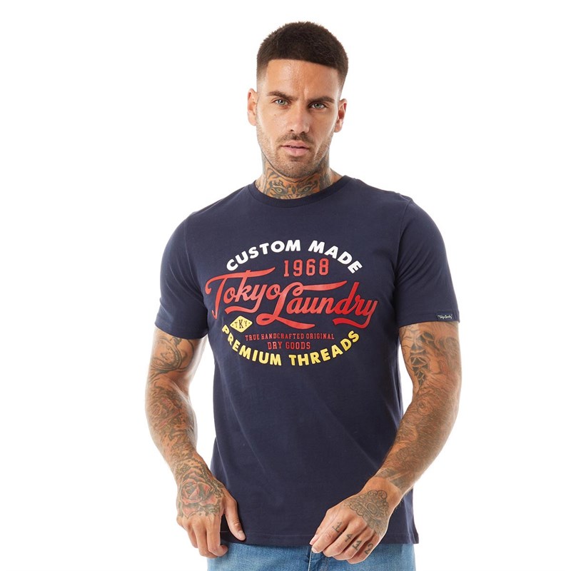 Buy Tokyo Laundry Mens Masses T-shirt Sky Captain Navy