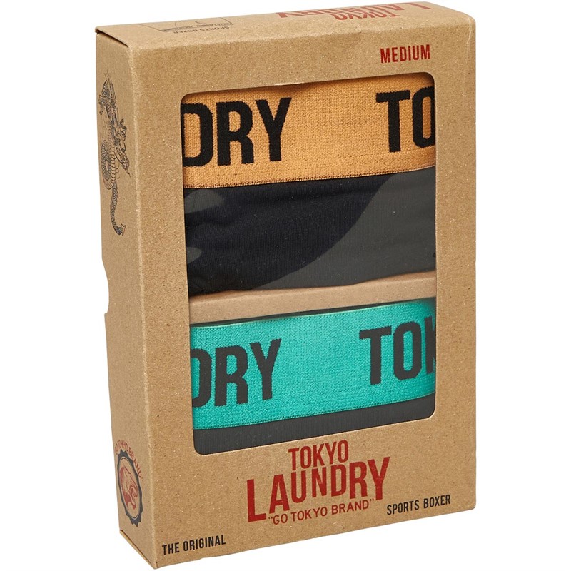 Buy Tokyo Laundry Mens Trader Two Pack Boxers Pack C-Papaya/Mint