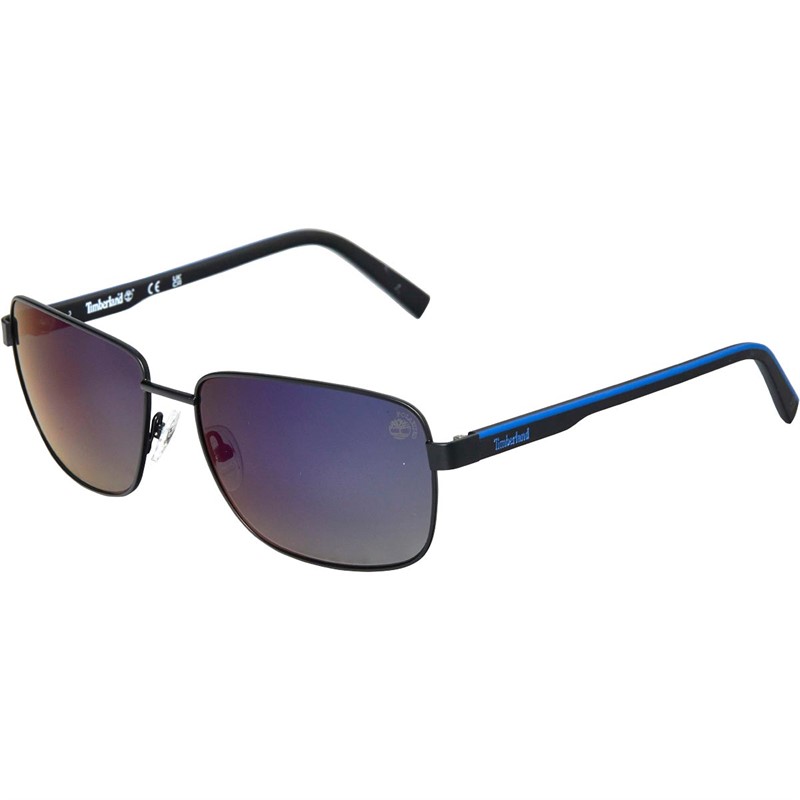 Buy Timberland Mens Metal Sunglasses Matte Black Smoke Polarized