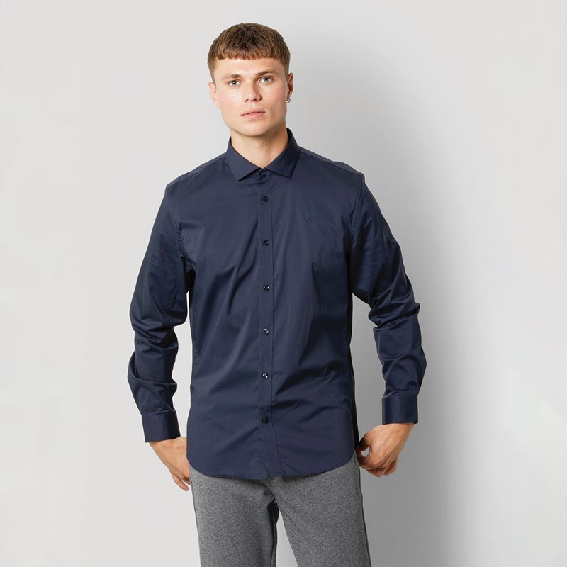 Clean Cut Copenhagen Herren Hemd mit langem Arm Navy