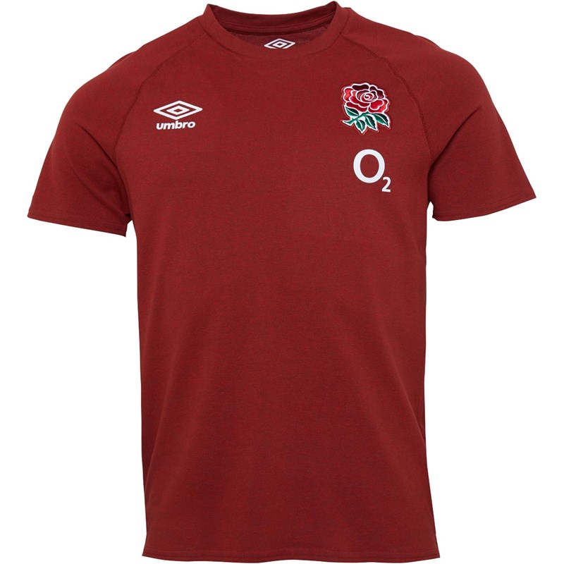 Buy Umbro Mens England Rugby Marl T-Shirt Flame Scarlet