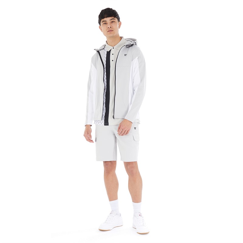 Buy 11 Degrees Mens Full Zip Cut And Sew Hooded Mid Layer Zip Through ...