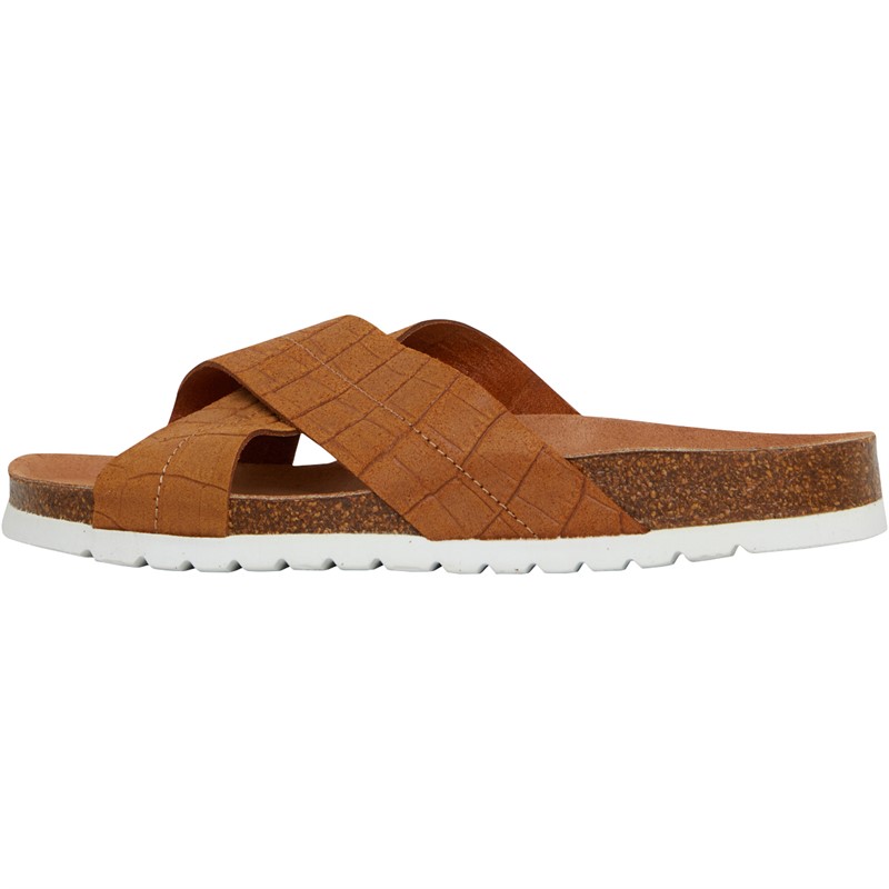 Buy Vero Moda Womens Stine Leather Sandals Roasted Pecan