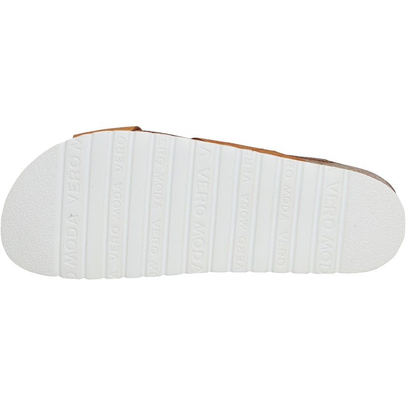 Buy Vero Moda Womens Stine Leather Sandals Roasted Pecan