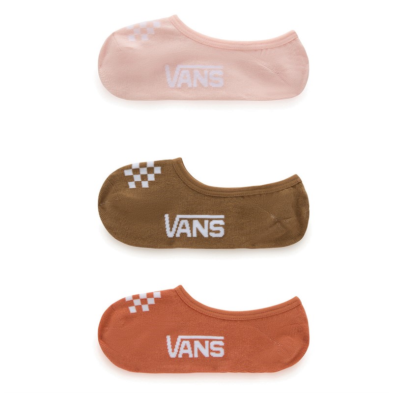 Buy Vans Womens Classic Canoodle Super No Show Three Pack Socks Autumn Leaf