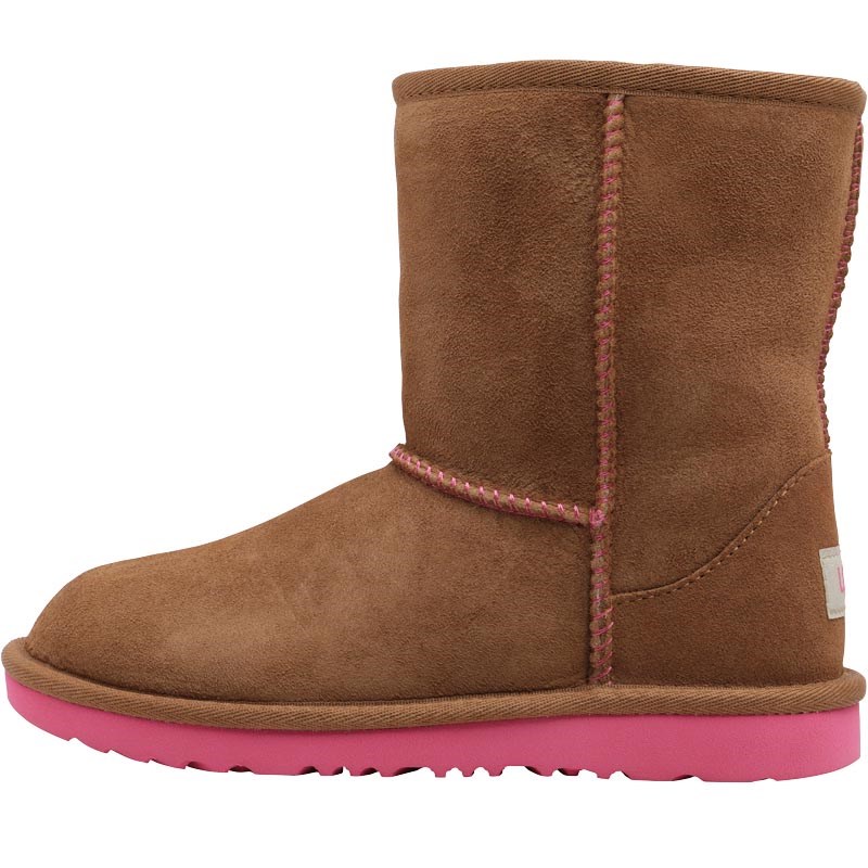 Buy UGG Girls Classic II Boots Chestnut/Pink