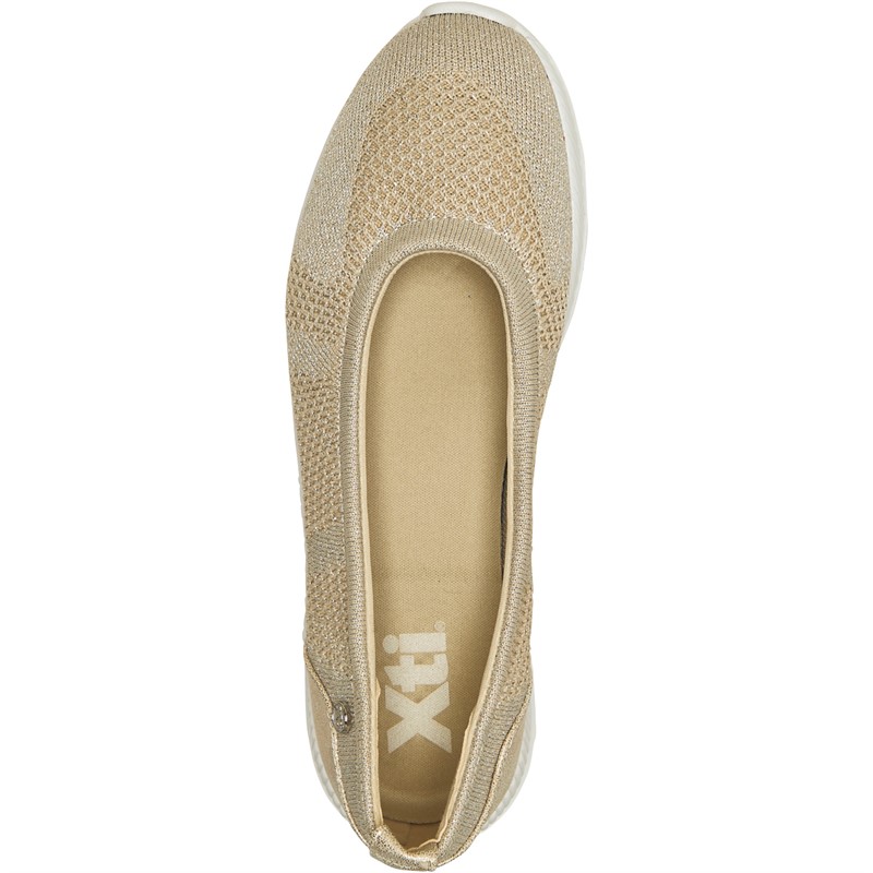 Buy Xti Womens 141218 Textile Shoes Gold