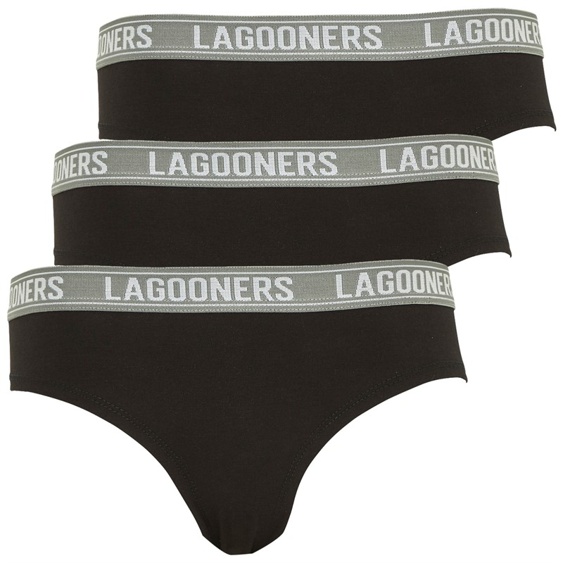 Buy Lagooners Womens Rhianne Three Pack Briefs Black