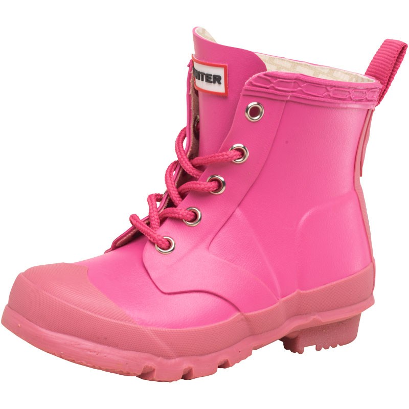 Hunter Girls Thurloe Short Wellington Boots Fuchsia | Plable